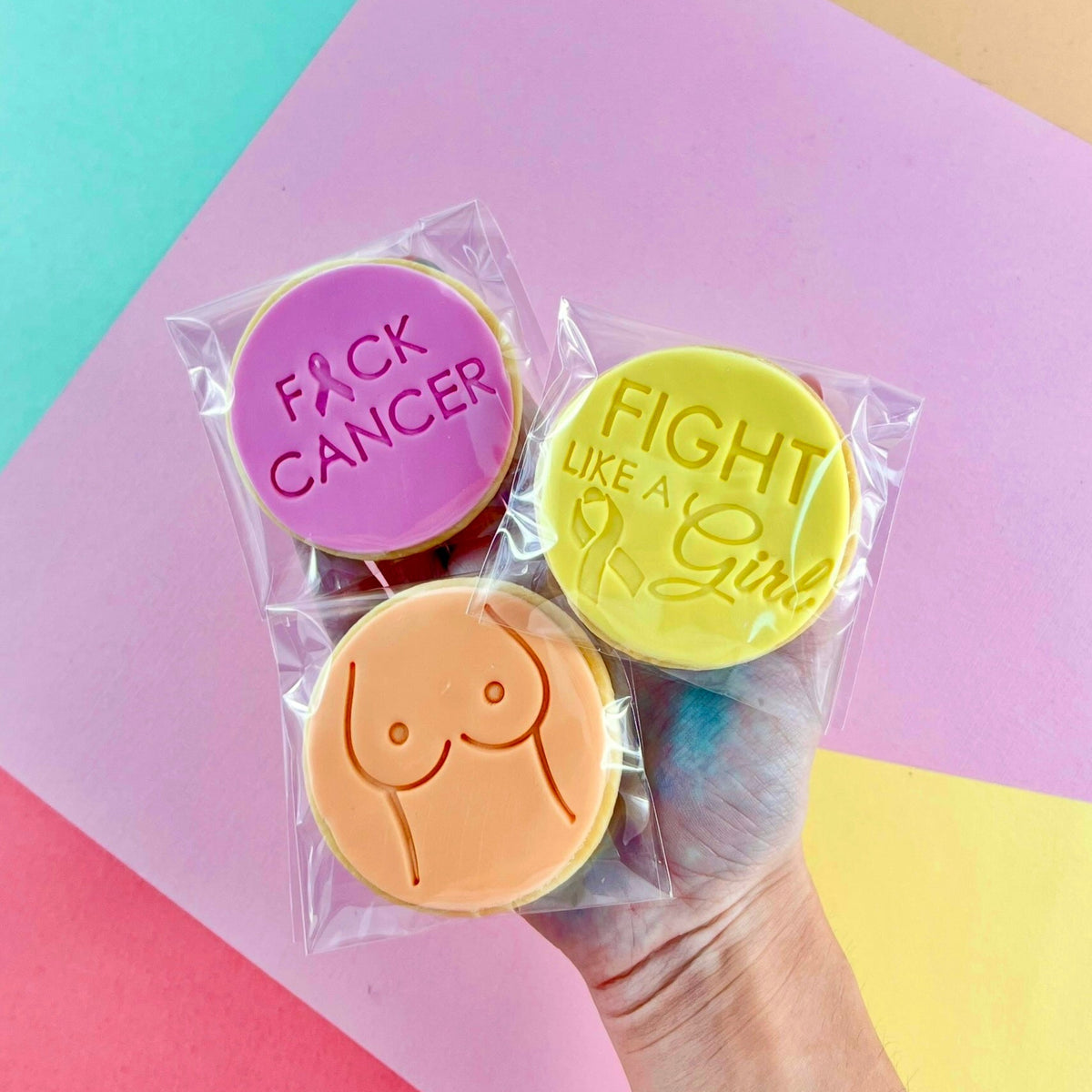 Assorted Breast Cancer Cookies – Pretty Bites