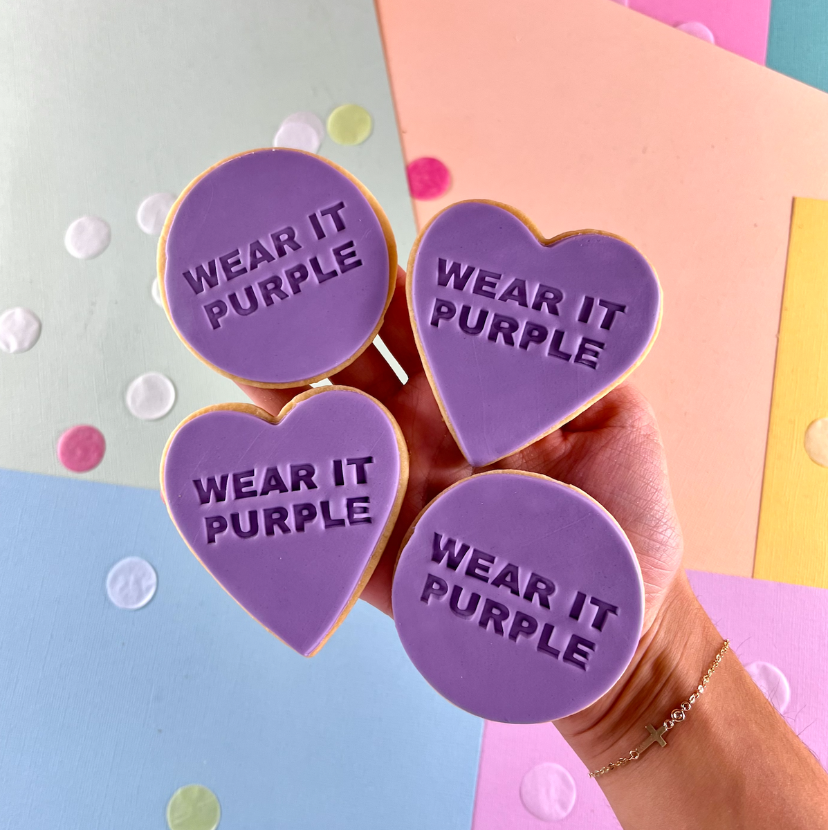 Wear It Purple Day Cookies – Pretty Bites