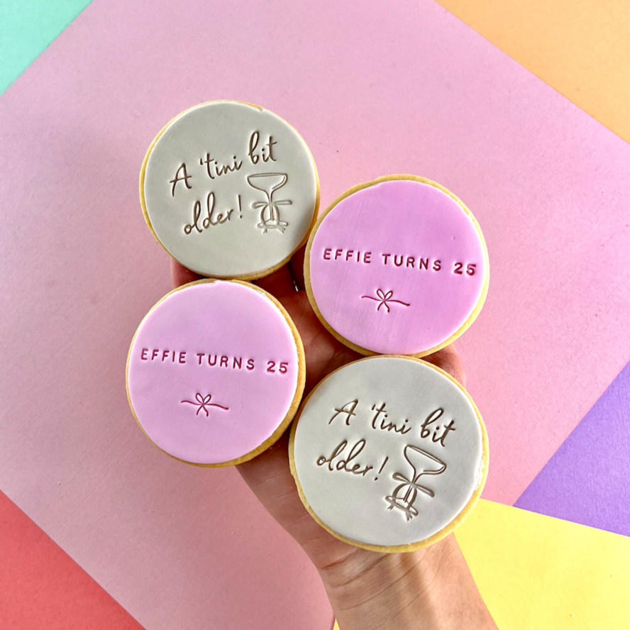 A Tini' Bit Older - Martini & Bow Cookies – Pretty Bites